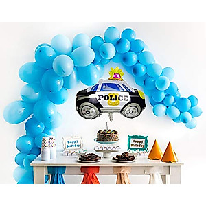 6PCS Police Car Foil Balloon Suitable for Police Themed Party Supplies Decoration Wedding Birthday Party Decoration Supplies.（29 Inch ）