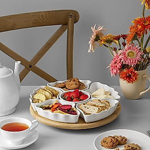 DOWAN Bundle 12 Inches Lazy Susan Appetizer Serving Tray