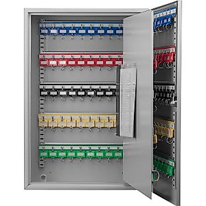 Barska Adjustable Key Cabinet Lock Box with Colorful Key Tag Labels - 150 POSITION - KEY LOCK