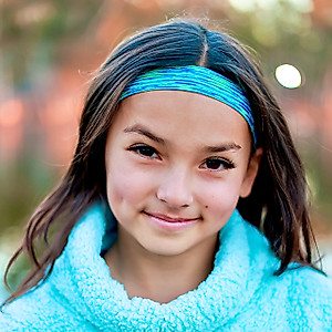 FROG SAC 6 Tie Dye Headbands for Girls, Adjustable No Slip Hair Bands for Kids, Stretch Elastic Sport Headband Hair Accessories for Teens, Cute Athletic Head Band Pack for Women