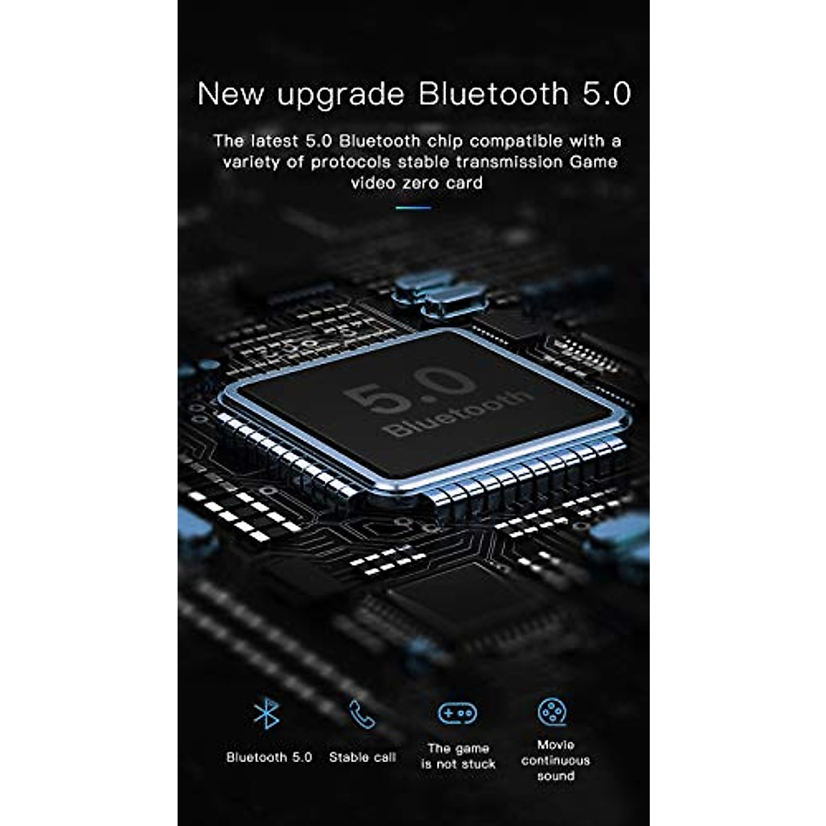 Amazing 7 LED Bluetooth Headphones with 8Hours Playtime, Wireless Headsets Over Ear, Hi-Fi Stereo, Multi-Colored Breathing Led, Built-in Mic, Snug Fit Earphones for Game Video DJ (Grey Blue)