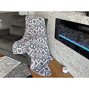 Baby Blanket Baptism Baby Nursery Cotton Throw for Boy and Girl Crochet Lace Blanket