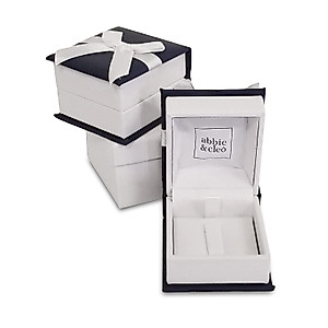 Abbie+Cleo Round Shape Created White Moissanite Gemstone Halo Statement Ring in 10K White Gold, Size 5