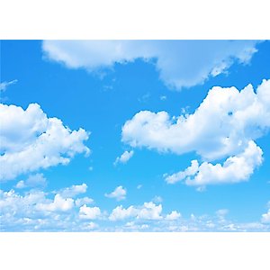 WR Blue Sky White Cloud Backdrop Sky Cloud Photography Background Kids Birthday Baby Shower Wedding Party Decoration Studio Props 7x5FT
