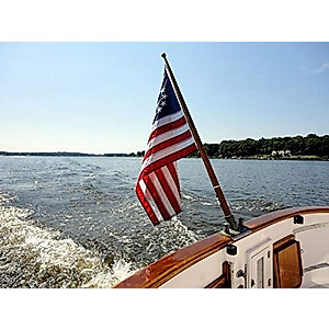 Leimaq American Flags for Outside 3x5 ft - Heavy Duty 300D Nylon Outdoor US Flag Made in USA with Embroidered Stars, Sewn Stripes and Brass Grommets (3x5 ft)