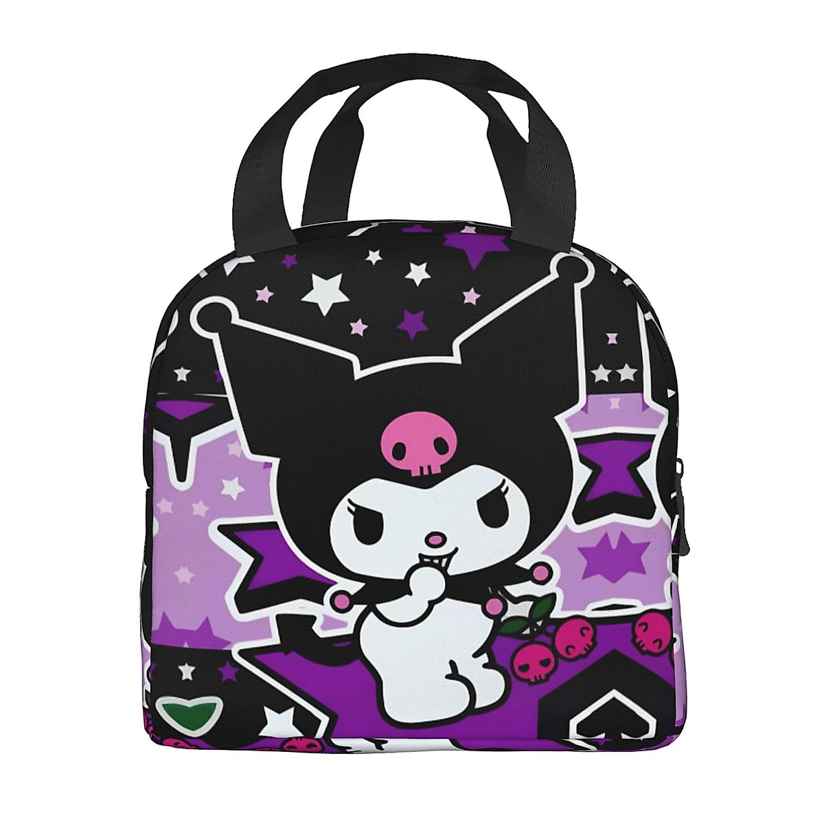 YHDVMYIS Kawaii Lunch Bag Cute Anime Insulated Portable Lunch Box Cartoon Reusable Thermal Bento Lunch Tote Cooler Bags For Women Men Office Work Picnic