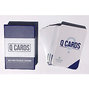 Q Cards: Questions for Great Coaching, Conversation Starters, Coaching Cards, Goal Setting, Ice Breakers by Little Leaps Press