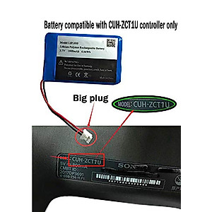 3.7v 1800mAh Battery for PS4 Controller Battery Replacement LIP1522 1000mAh Bateries Pack (CUH-ZCT1U Battery for PS4 V1-3)