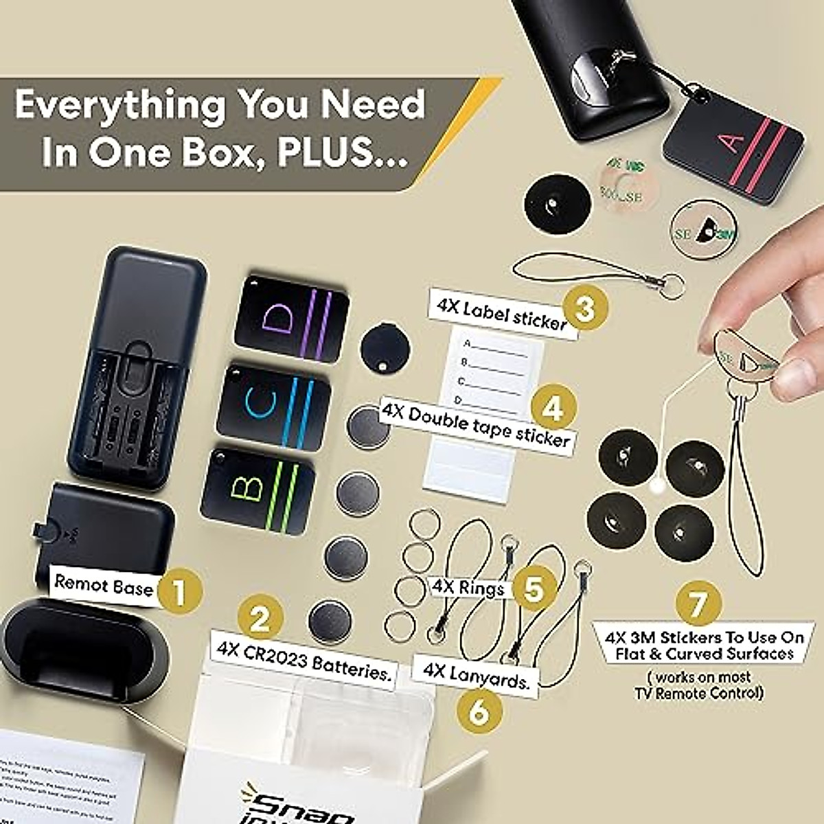 Key Finder Anti Lost Tag Beeper trackers - Locator to Find Lost TV Remote Control, Keys, Purse, Pets - Quick Finder Keychain Tracker Tags - Find Your Belonging Items Quickly