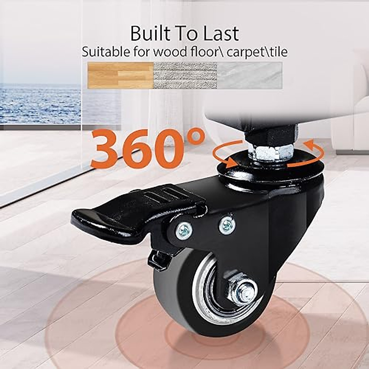 Mobile TV Stand for 32-85inch Flat Curved Screen TV Cart,with Media Shelf Tray,Height Adjustable Heavy Floor TV Stand,Portable TV Stand with Wheels Holds Up to 180lbs,Max VESA 600 * 400mm