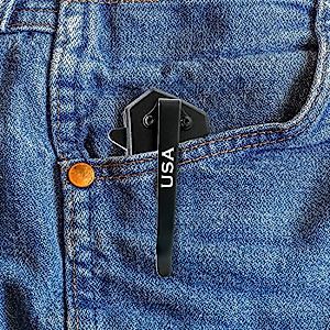 Black Tactical Folding Knife-3.5 Inch Stainless Steel Blade with American Flag | USA Rescue & Hunting Knife - Disabled USMC Vet Owned SMALL Business