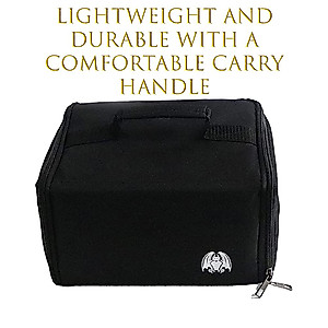 Grinning Gargoyle Miniature Storage Case - 80 Foam Slot Figurine Miniature Carrying Case - Minitures Carry Case with handle - Dungeons and Dragons Miniature Case - Wargame Carrying Case (4 Tray)