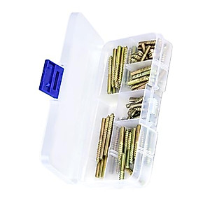 Fafeicy 110pcs M4 Dowel Screws, Woodworking Furniture Connector Double Ended Screw Hanger Bolt Zinc Plating Self Tapping Thread Screw