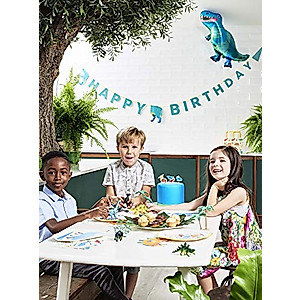 Talking Tables Dino Dinosaur Birthday Candle Cake Toppers, Pack of 6, Wax Height 3cm, 1", Mixed Colors