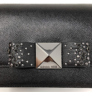 Michael Kors Tina Small Clutch with Bow Crossbody Bag - Black