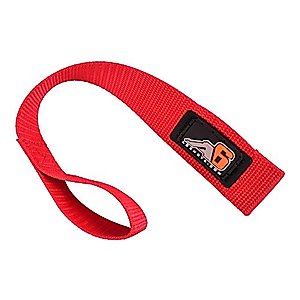 Agency 6 Winch Hook Pull Strap - RED - 1.5 INCH Wide - Heavy Duty - Made in The U.S.A