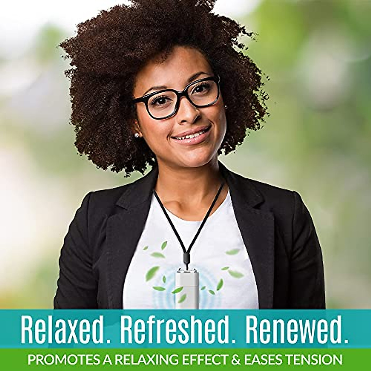 Portable Air Purifier Necklace - Rechargeable and Wearable Personal Air Device for Kids and Adults - Portable & Travel Size, Use at Home, Office, Car, Grocery Store, School or Outdoor Activities