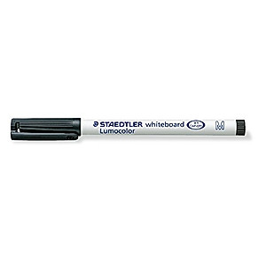 STAEDTLER Lumocolor Dry Erase, Fine Tip Dry Erase Whiteboard Marker, Box of 10, Black, 301-9