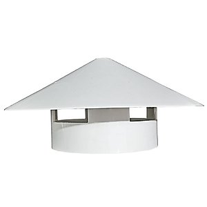Chimney Rain Cap PVC Breathable Cap Plastic Rain Cap Vent Cap Pipe Cap Vent Cap, 4.3 inches (110 mm)