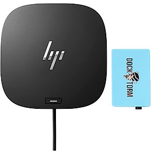 HP USB-C Essential Dock G5 Bundle with Docztorm USB Hub (8 in 1 Adapter for USB-C and Thunderbolt-Enabled Laptops, Notebooks and PCs - Single Cable for Charging, Networking, or Data Transfers)