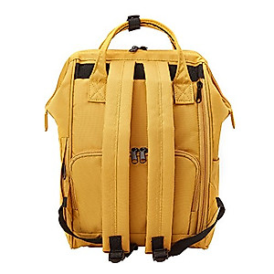 Kah&Kee Polyester Travel Backpack Functional Anti-theft School Laptop for Women Men (Yellow, Large)