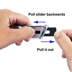 XW Folding Carpet Knife, Razor Blade Heavy Duty Utility Knife with Protective Cap, Extra 5 Blades Included