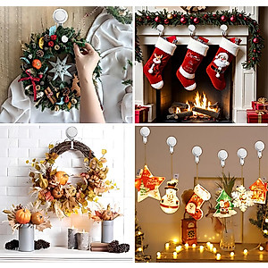 QuanRise Suction Hooks Powerful Vacuum Suction Cup Hooks- Heavy Duty for Shower, Waterproof Suction Hanger for Bathroom Kitchen Towel, Wall Hooks, Kitchen Tools Removable and Reusable (8 Pack)