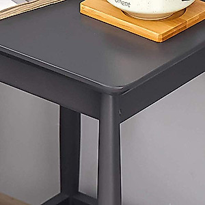 ZHAOLEI Steady Pine Wood Storage Cabinet Stable Bedside Table Nightstand Easy Install, Black