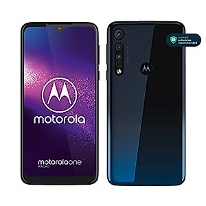 Motorola One Macro Dual-SIM XT2016-1 64GB (GSM Only | No CDMA) Factory Unlocked 4G/LTE Smartphone (Space Blue) - International Version