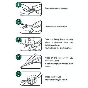 ProMax Professional Straight Edge Razor-Barber razor With 100 derby Blades-Close Shaving Men's Manual Shaver Safety Stainless Steel With Black Strong Handle 160-10035