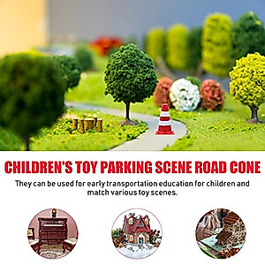 ibasenice 40pcs Table Decoration Boys Play Early Barricade Prop Girls Cognitive Favors Signs Road Barrier Toys Cones Pretend Miniature Toy Teaching Activity Cones- for Photo Landscape Aids