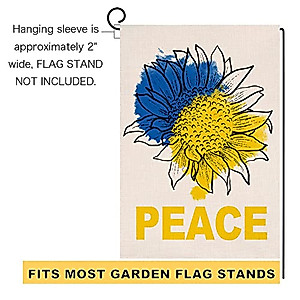 Ukraine Peace Garden Flag 12x18 Vertical Double Sided Spring Summer Sunflower Floral Farmhouse Outdoor Decorations Burlap Yard Flag BW134