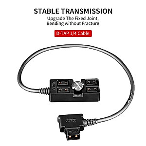 ZITAY D-tap 1x4 Power Splitter Hub with Reverse Insertion Prevention Adapter for VMount Battery