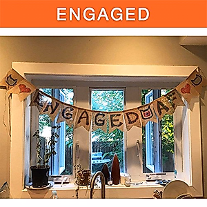 ThxToms (15 Pcs) Burlap Banner, DIY Custom Banners, Party Decor for Birthday, Wedding, Baby Shower and Graduation, 14.5ft