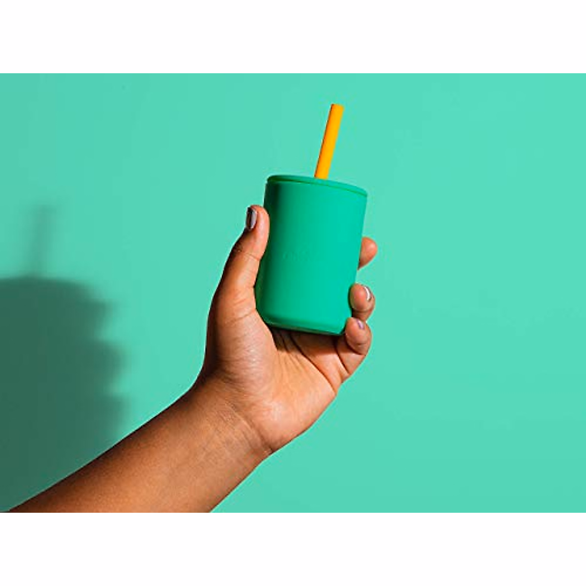 Avanchy® Baby Cup with Straw, Training Sippy Cups for Infant to Toddler Kids, Baby Led Weaning 5 Ounce, 6+ Months, Silicone, Green