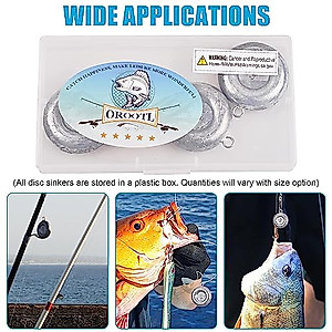 Disc Sinkers Fishing Weights Saltwater Surf Fishing Weights Coin Sinkers 1oz 2oz 3oz 4oz 5oz 6oz 8oz Catfishing Gear Tackle Circle Fishing Sinker Weight Kit