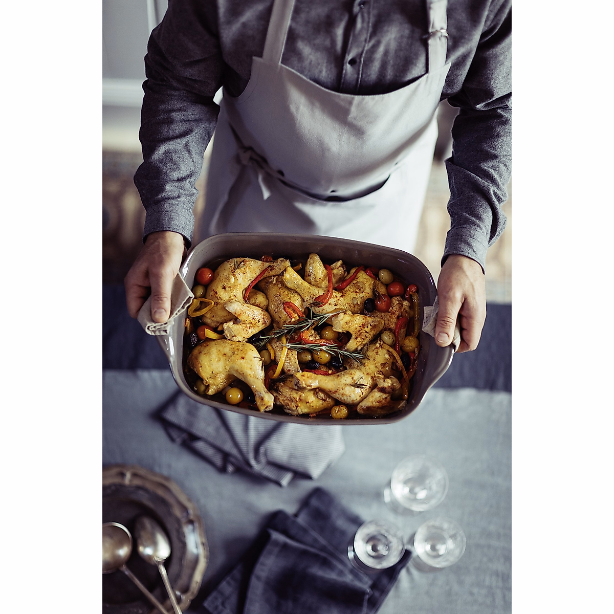 Emile Henry France Ovenware Ultime Rectangular Baking Dish, 11.4 x 7.5, Burgundy,349650