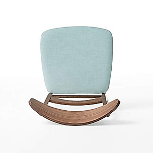 Christopher Knight Home Griselda Mid-Century Modern Dining Chairs (Set of 4),Polyester and Birch Wood, Mint, Walnut