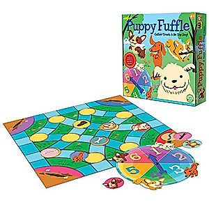 eeBoo: Puppy Fuffle Board Game, Develops Counting, Patience and Problem Solving Skills, A Basic Skills Board Game, Perfect for Ages 4 and up, for 2 to 4 Players