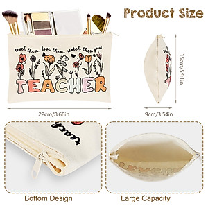 Teacher Appreciation Gifts for Women - 12oz Tumbler, Canvas Tote, Notebook & Pen Set for Christmas/Birthday/Retirement - Perfect for Preschool, Science, English Teachers (Students/Parents Gift Idea)