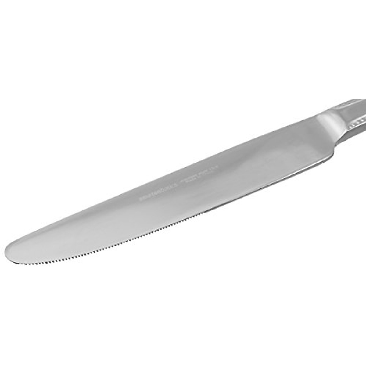 Amazon Basics Stainless Steel Dinner Knives with Pearled Edge, Pack of 12, Silver