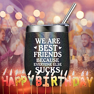 Fufendio Gifts for Best Friends Women - Best Birthday Gifts for Women, Female - Best Friend Christmas Gifts, Friendship Gifts - Insulated Coffee Mug Tumbler Cup