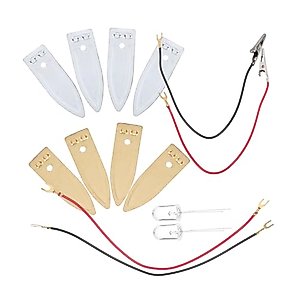 FUNOMOCYA 1 Set Battery Experiment Anode Fruit Experiment Tools Anode for Zinc Electroplating Anode for Zinc Plating Fruit Battery Experiment Supplies Electrode Strips Copper