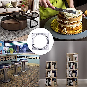 8Pack 6Inch Lazy Susan Hardware 5/16" Thick Square Lazy Susan Turntable Bearings Plate, 500lbs Capacity Rotating Swivel Bearing Plate, Lazy Susan Turntable Base for Serving Trays, Kitchen, Table