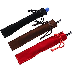 Tangseajiao 1Pc Pink Velvet Pencil Pouch, Drawstring Pencil Pouch, Soft Single Pen Holder, Adult Gift, For Office, Business Supplies, Office Supplies, Pencil Holder and Case