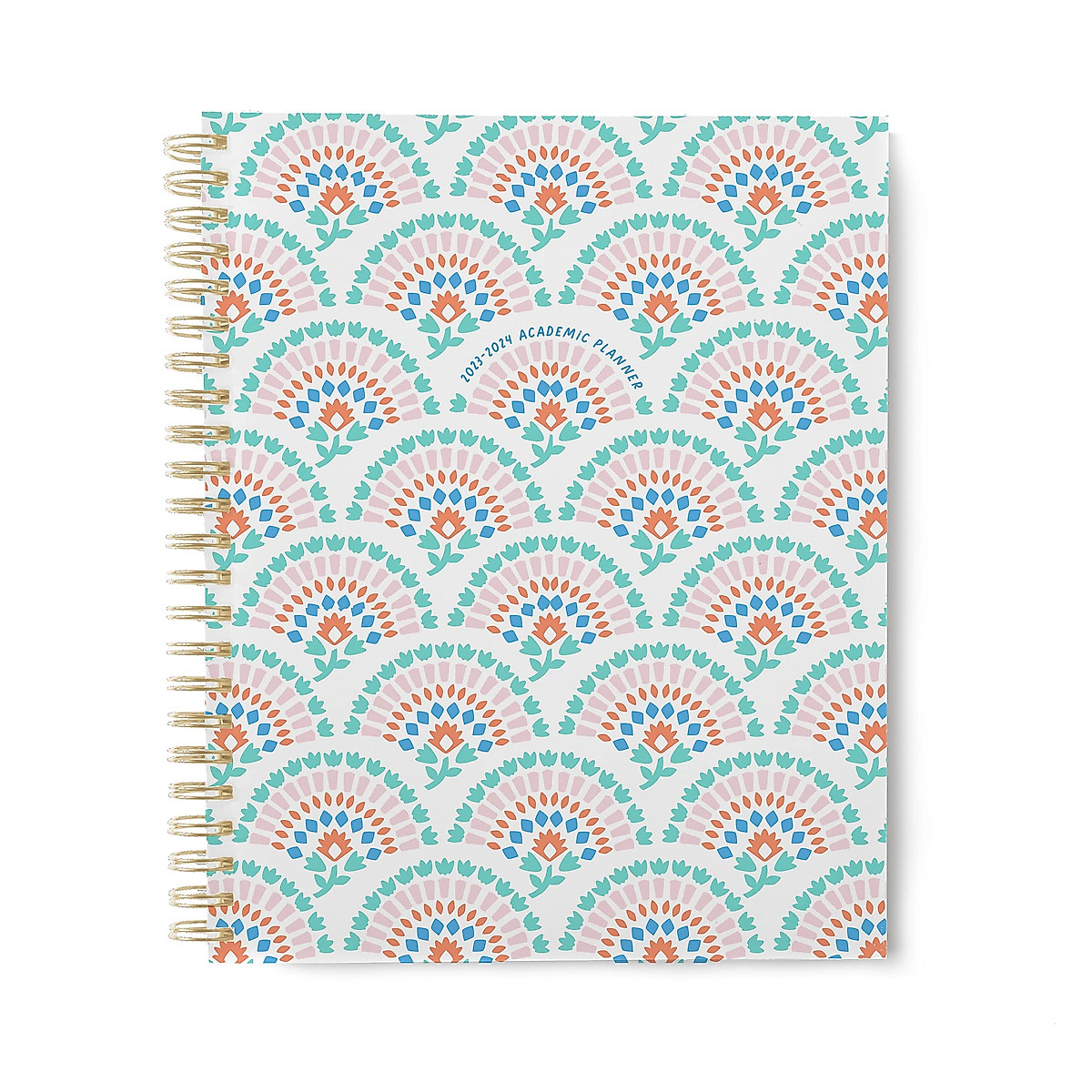 Mary Square Breezy Sunday Colorful Burst 7 x 9 Paper Spiral Academic Planner Calendar Journal