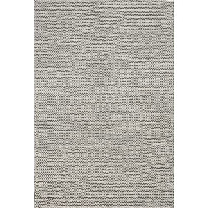 nuLOOM 5x8 Penelope Wool Braided Handmade Area Rug, Light Grey, Solid Rustic Farmhouse Style, For Bedroom, Living Room, Hallway, Entryway