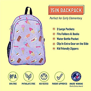 Wildkin 15 Inch Kids Backpack Bundle with Lunch Bag (Sweet Dreams)