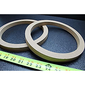2 MDF Speaker Ring Spacer 8 INCH Wood 3/4 Thick Fiberglass Box ENCLOSE RING-8R