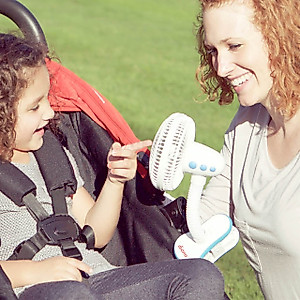 Diono Stroller Fans, Pack of 2 Clip On Baby Safe Stroller Fans with Flexible Neck for Perfect Angle, Universal Fit with Most Strollers